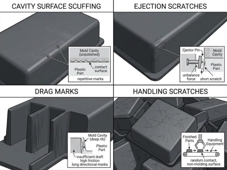 Injection Molding Surface Scratches Explained: Drag Marks, Ejection ...